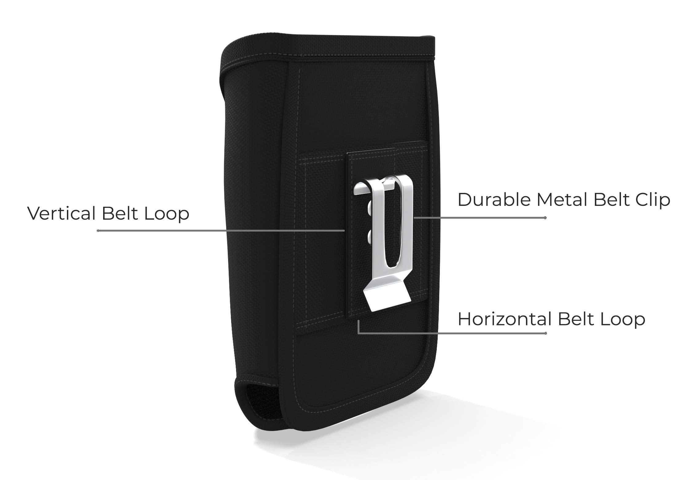 Agoz Barcode Scanner Holster for Zebra TC75x, TC75, TC70x, TC70, TC72, TC77, M60, MC67 to fit with Handheld Grip, Rugged Carrying Case Pouch, Cover with Metal Clip & Belt Loops