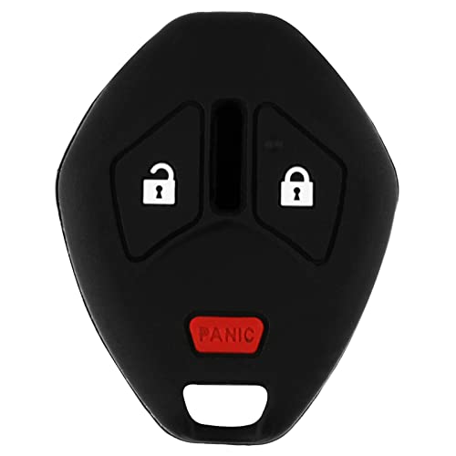 Key Fob Keyless Entry Remote Skin Jacket Cover 3btn For Mitsubishi (OUCG8D-620M-A)