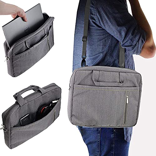 Navitech Grey Sleek Water Resistant Travel Bag - Compatible with Youyijia Portable 7.8" DVD Player