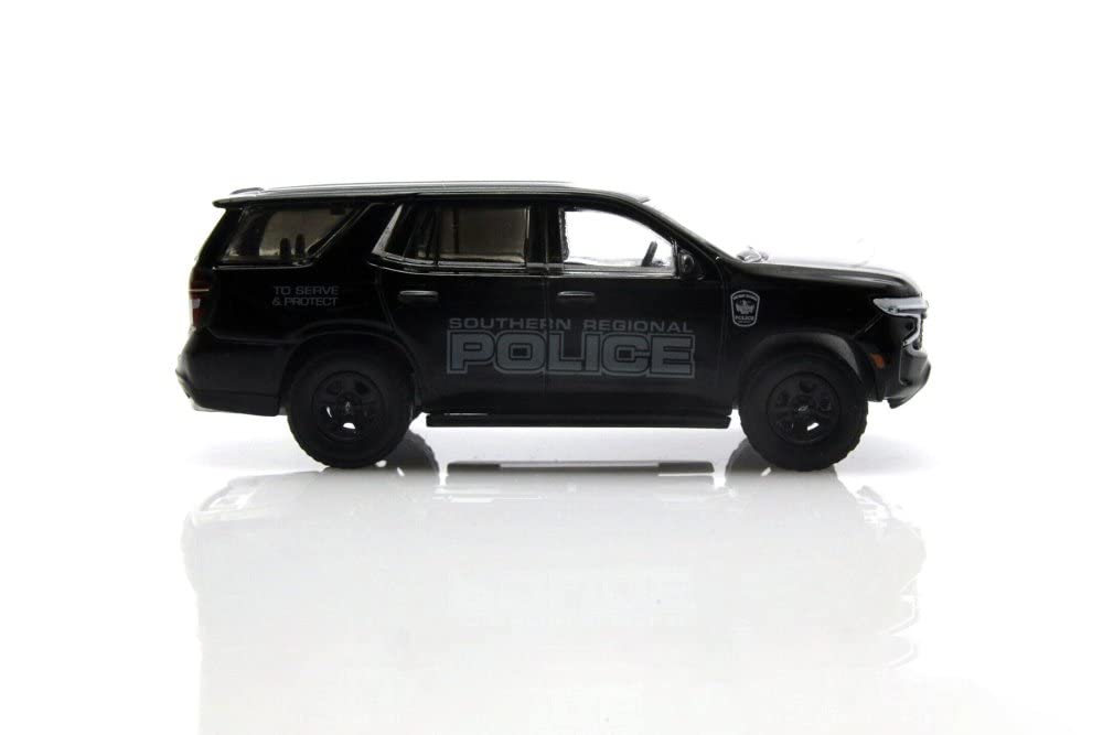 ModelToyCars 2021 Chevy Tahoe Police Pursuit Vehicle, Black - Greenlight 30342 - 1/64 Scale Diecast Car
