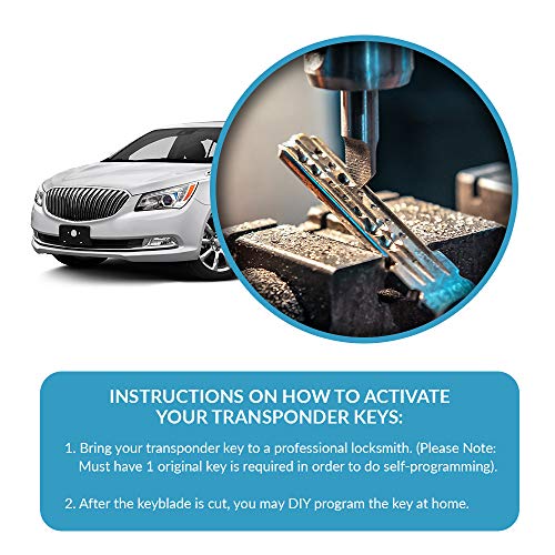 Keyless2Go Replacement for New Uncut Transponder Ignition Car Key High Security Laser Sidemill B119 HU100