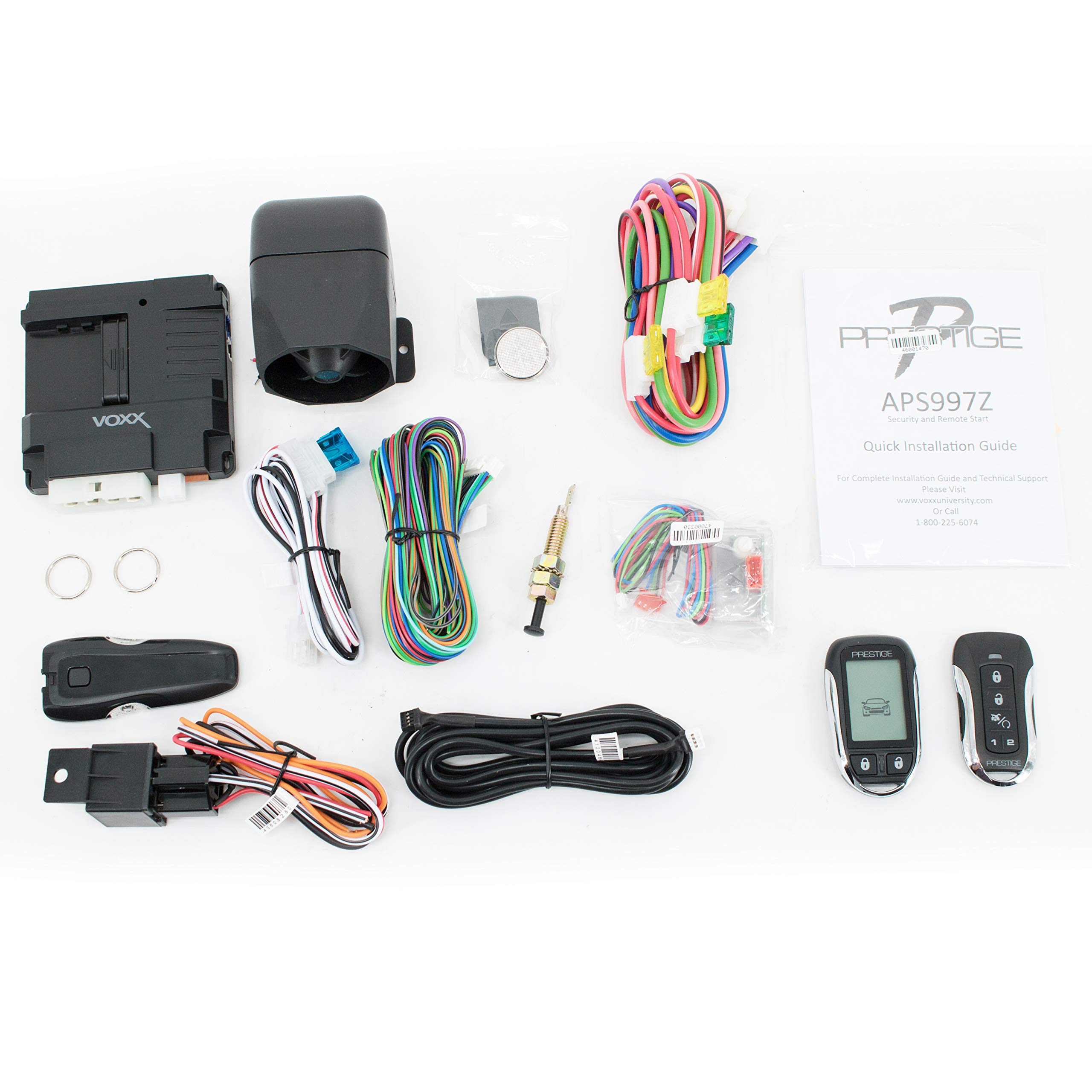 Prestige APS997Z Two-Way LCD Command Confirming Remote Start/Keyless Entry and Security System with up to 1 Mile Operating Range + Free Gravity Phone Holder