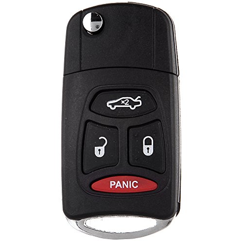 ECCPP Replacement fit for 4 Buttons Uncut Keyless Entry Remote Control Car Key Fob Shell Case 08-12 Cruiser for Jeep for Patriot for Dodge for Caliber Series 5183349c (Pack of 1)