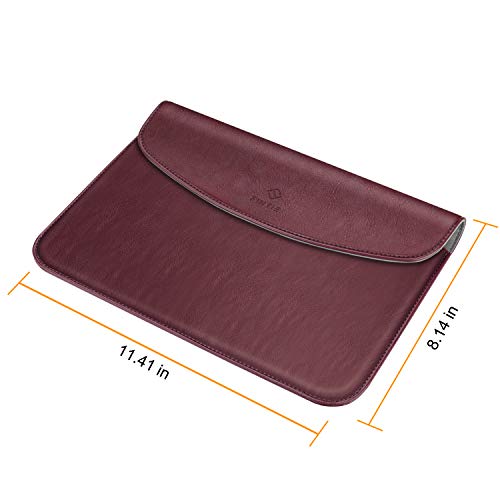 Fintie Sleeve Case for Microsoft Surface Go 4/3/2/1 (2023/2021/2020/2018) - Slim Fit Premium Vegan Leather Cover with Stylus Loop, Compatible w/Keyboard,Burgundy