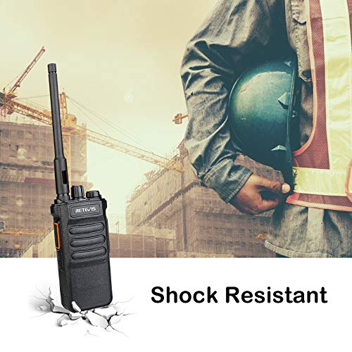 Retevis RT86 2 Way Radios Long Range,High Power 2600mAh Walkie Talkies Rechargeable,16CH Shatterproof Display Two Way Radios with Earpiece for Warehouse School(5 Pack)