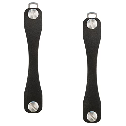 2x Minimalist Pocket-Sized Key Holder and Compact Organizer (Black)