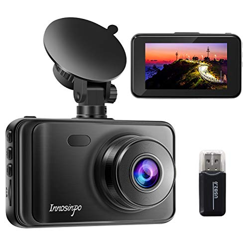 Innosinpo Dash Camă2021 New Versionă 1080P FHD DVR Car Dashboard Camera Recorder 3" LCD Screen 170° Wide Angle, Super Night Vision, G-Sensor, WDR, Parking Monitor, Loop Recording, Motion Detection