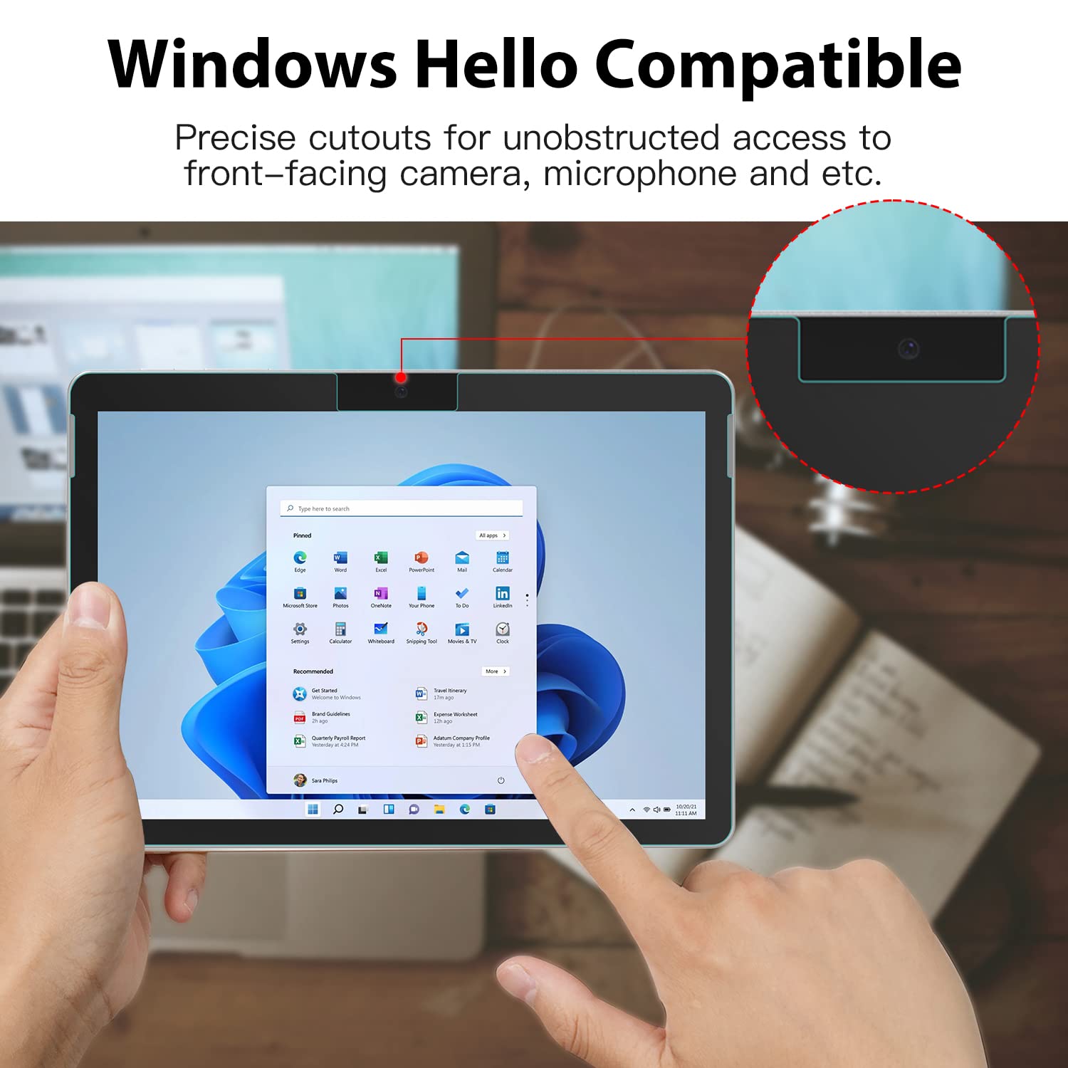 MoKo PET Matte Screen Protector Fit Surface Go 4 2023 / Go 3 2021 / Go 2 2020 / Go 2018, Write, Draw and Sketch with The Surface Pen Like on Paper, Anti Glare Film for Microsoft Surface Go, Clear