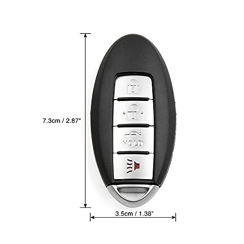 uxcell 4 Buttons Uncut Insert Key Fob Remote Control Case Shell Replacement KR55WK48903 for Nissan Altima 2007-2012 Maxima 2010-2014
