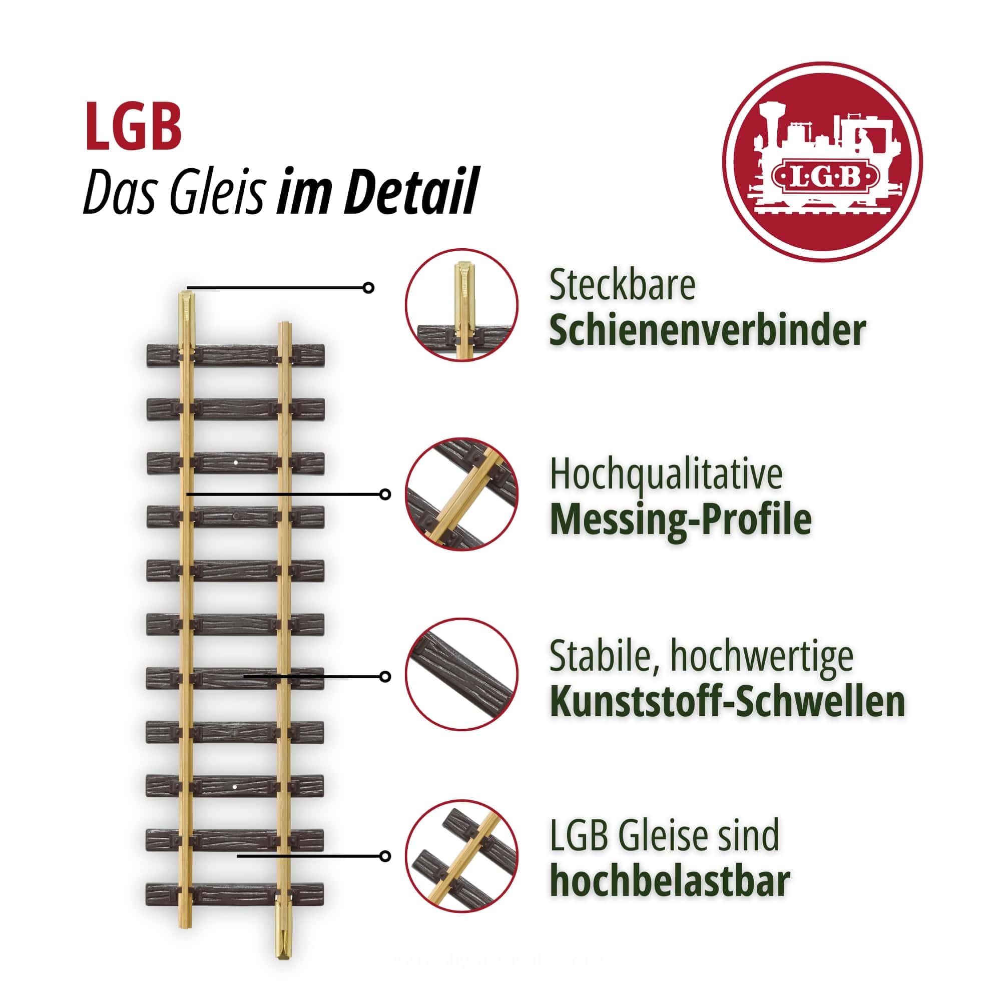 LGB - 10000 11 3/4" (30 cm) Straight Track
