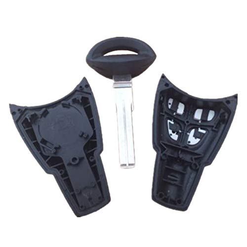 Beefunny Replacement Remote Car Key Shell Case Fob 4 Button for SAAB 9-3 9-5 2003-2011 (with Blade, 2 Pcs)