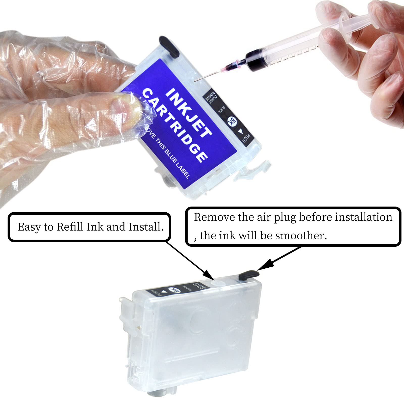 212XL No Chip Replacement Refillable Ink Cartridges Sublimation Ink Cartridges Without Chip & Ink for WF-2850 XP-4100 XP-2100 Empty Ink Cartridges for XP434 XP430 XP440 XP446 WF-2810 WF-2830 Printer