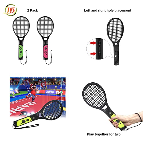 Switch Games Sports Accessories Bundle 10 in 1 Family Accessories Kit for Switch & Switch OLED: Golf Clubs, Just Dance Wrist Bands,Soccer Leg Straps,Joycon Grip Cases And Tennis Rackets (Black)