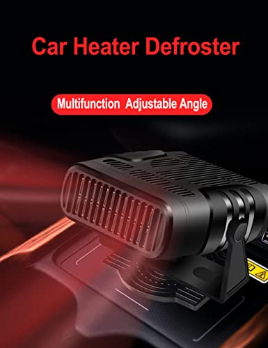 Car Heater 2 in 1 Auto Car Windshield Portable Heater Cooling Fan 12V 120W Auto Defogger 360° Rotatable Fast Heating Quickly Defrost…