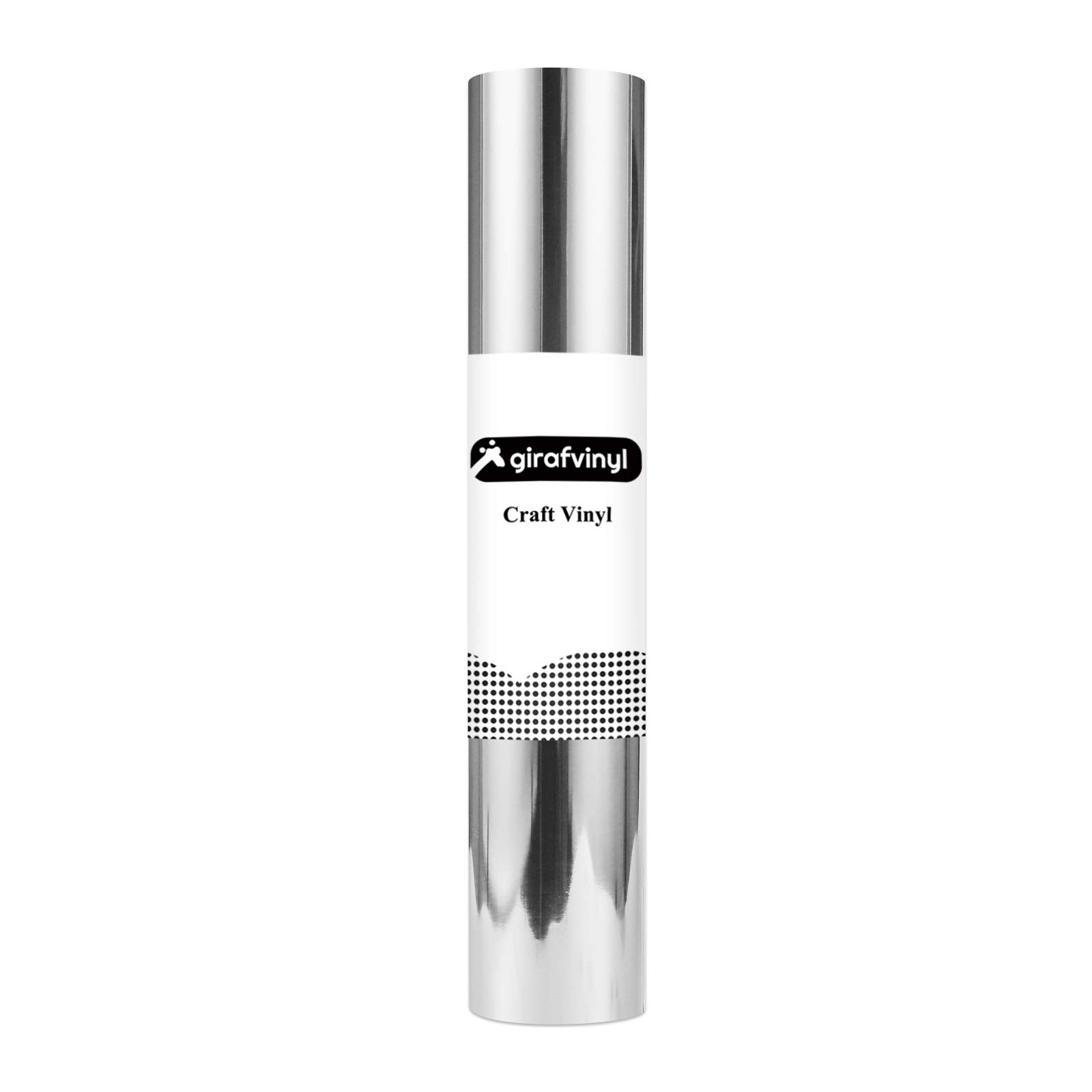 GIRAFVINYL Chrome Silver Mirror Adhesive Vinyl for DIY Decor,12 Inch X 6 Feet
