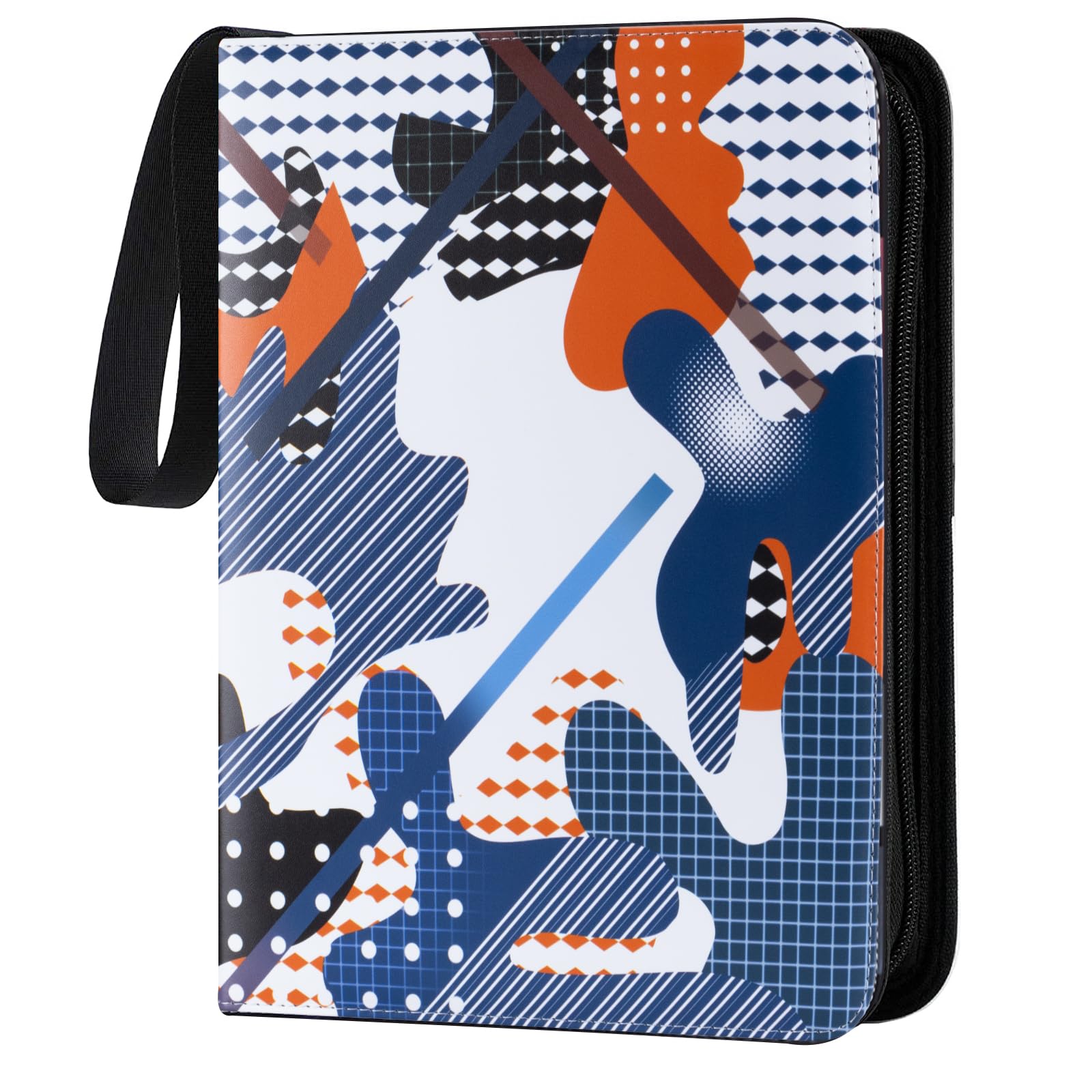 Trading Card Binder Card Holder, 900 Cards with 50 Removable Sleeves 9 Pocket, PU leather Card Collection Binder Album Holder Game Cards Binder for Boys Girls Toys Gift (Black)