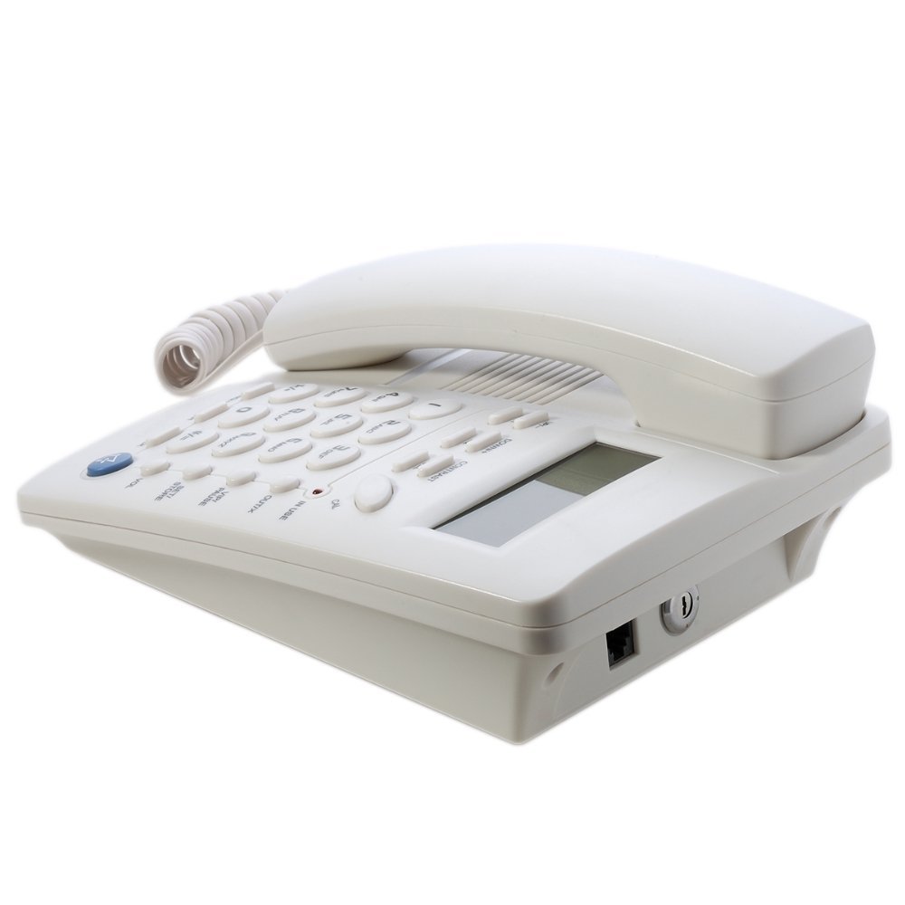 Ornin Y043 Corded Telephone with Speaker, Display, Desk Phone Only (Black)