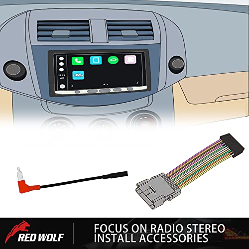 RED WOLF Car Radio Wire Harness Connector Compatible with 2007-2013 Infiniti Nissan Murano Altima, 2008-2015 Subaru Outback Forester Aftermarket Stereo Wiring Cable Adapter Plug Install 20 Pin