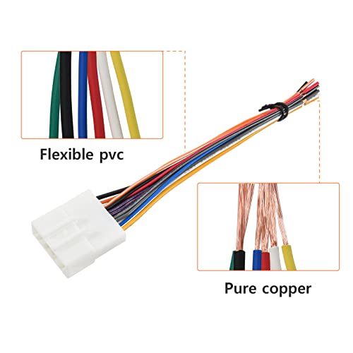 RED WOLF Car Radio Wire Harness Connector Compatible with 2007-2013 Infiniti Nissan Murano Altima, 2008-2015 Subaru Outback Forester Aftermarket Stereo Wiring Cable Adapter Plug Install 20 Pin
