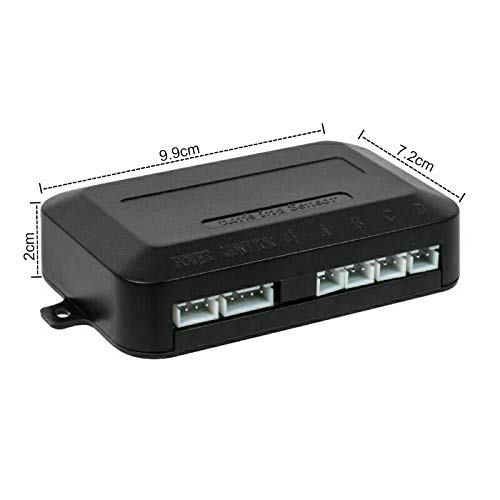 TOTMOX Car Auto Vehicle Reverse Backup Radar System, Reversing Radar Detector 4 Reversing Parking Sensors Beep Alarm