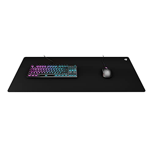 ROCCAT Sense Core XXL PC Gaming Mousepad, Non-Slip Rubber Back, Balanced Micro-Weave Cloth Surface, Durable Computer Desk Mat, Rectangle, XXL, Black