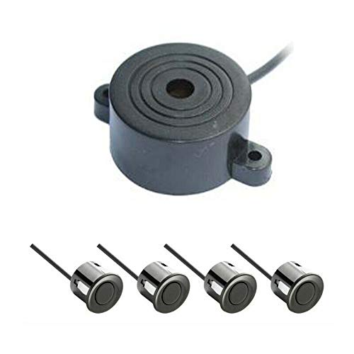 TOTMOX Car Auto Vehicle Reverse Backup Radar System, Reversing Radar Detector 4 Reversing Parking Sensors Beep Alarm