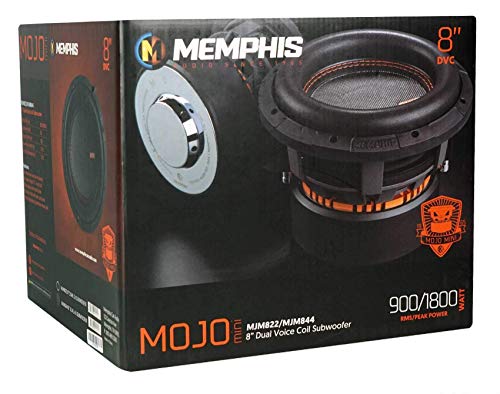 Memphis MJM844 8" 900W RMS Dual 4-Ohm MOJO Series Subwoofers