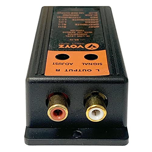 VOYZ High Low-Level Impedance Adaptor - Car Audio System RCA Line Output Converter Adapter w/Adjustable Level Control - Works on Vehicle Amplifier, Equalizer, Home Theater Setup β NS70