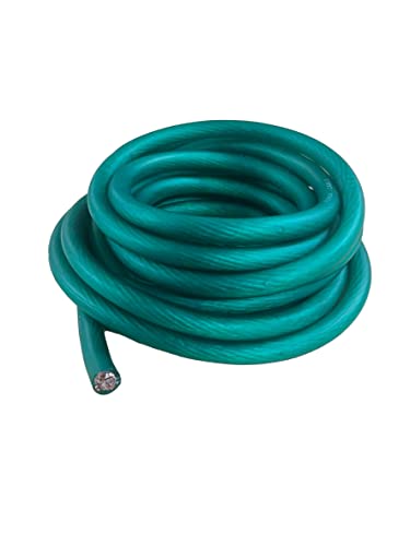 IMC Audio 1/0 Gauge CCA Power Green Wire Cable (10ft Green) Battery Cable Wire, Automotive, Car Audio Speaker Home Stereo System, RV Trailer, Amp Wiring 0 Guage Power Wire Cable 0 Car Audio