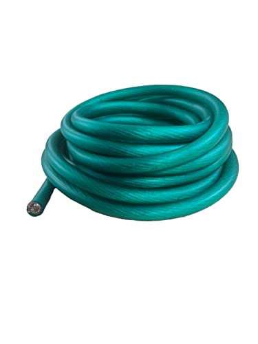 IMC Audio 1/0 Gauge CCA Power Green Wire Cable (10ft Green) Battery Cable Wire, Automotive, Car Audio Speaker Home Stereo System, RV Trailer, Amp Wiring 0 Guage Power Wire Cable 0 Car Audio