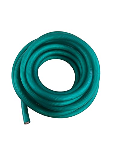 IMC Audio 1/0 Gauge CCA Power Green Wire Cable (10ft Green) Battery Cable Wire, Automotive, Car Audio Speaker Home Stereo System, RV Trailer, Amp Wiring 0 Guage Power Wire Cable 0 Car Audio