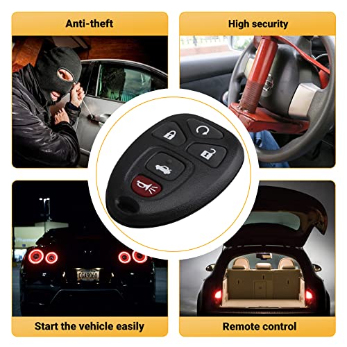 Key Fob Keyless Entry Remote Compatible with 2006-2013 Chevy Chevrolet Impala丨 Monte Carlo丨 Buick Lucerne 丨 Cadillac DTS Car Key Replacement 5 Buttons with FCC ID OUC60270, OUC60221