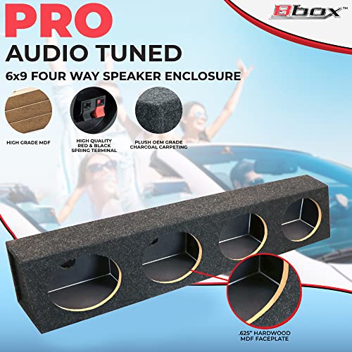 Atrend Pro Series 6x9 4 Way 6β x 9β Quad, Wedge Shaped Speaker Enclosure