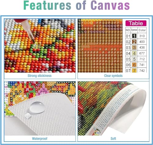 Halloween 5D Diamond Painting Kits for Adults Beginners,Animal Peacock Round Full Drill Diamond Art Kit,DIY Paint by Diamond Dots Gem Art Kits,for Christmas Home Wall Decor 24x48inch/60x120cm WS-504