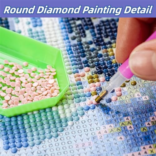 Halloween 5D Diamond Painting Kits for Adults Beginners,Animal Peacock Round Full Drill Diamond Art Kit,DIY Paint by Diamond Dots Gem Art Kits,for Christmas Home Wall Decor 24x48inch/60x120cm WS-504
