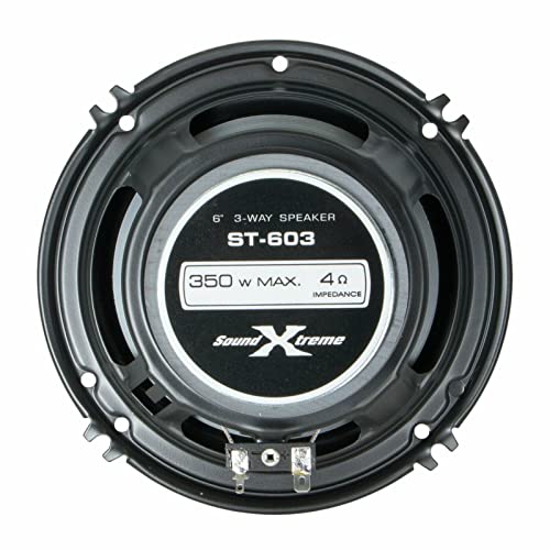Pair of SoundXtreme 6" in 3-Way 350 Watts Coaxial Car Audio Speaker CEA Rated (2 Speakers)