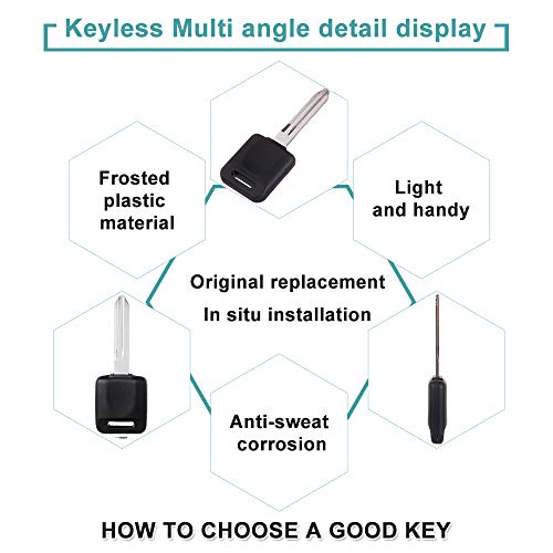 SELEAD Car Key Fob Keyless Entry Remote fit for 2001-2006 for Nissan Altima Armada 350Z Antitheft Keyless Entry Systems 7003526 2pcs