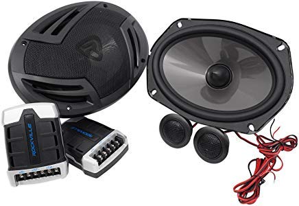 Pair Rockville RV69.2C 6x9 Component Car Speakers 1000 Watts/220w RMS CEA Rated, Black