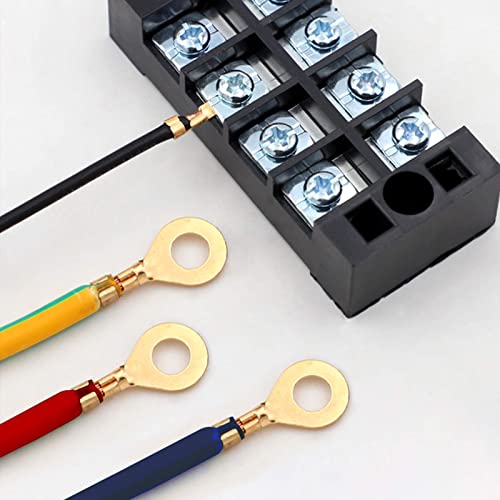 540PCS Cable Lugs Brass Wire Lugs Assortment Set Terminal Wire Connector Lugs with Storage Box M3 M4 M5 M6 M8 M10