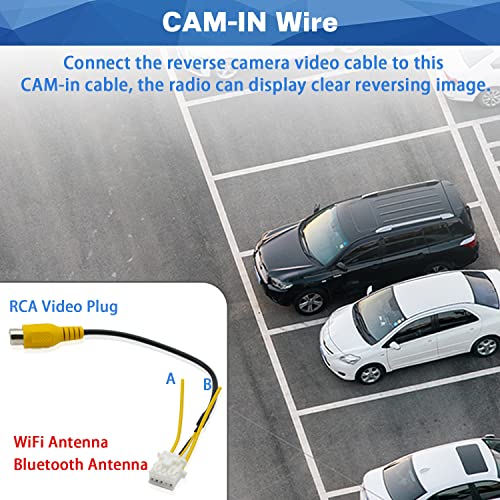 Android Car Stereo Radio Wiring Harness Kit with 16 Pin ISO Radio Harness Adapter Back Camera RCA Wire GPS Antenna Connector 4/6 Pin USB Cable