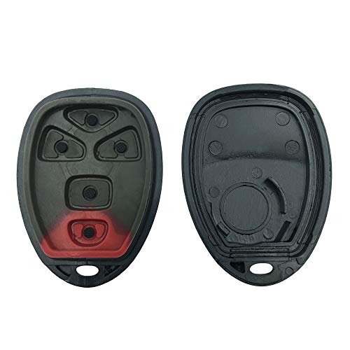 Replacement Keyless Entry Remote Key Fob Shell Case with 5 Button Fit for Chevy Suburban Tahoe Traverse / GMC Acadia Yukon / Cadillac Escalade SRX/ Buick Enclave / Saturn Outlook 2007 2008 2009 2010