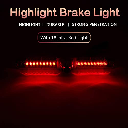 Anina Tail Surface Mount Backup Camera W/LED 3rd Brake Light for Jayco Coachmen Freelander Trailer Camper RV Van, Jeep Wrangler JK Ursa Minor, Chevy Colorado/Canyon Parking Reverse Stop Lamp Camera