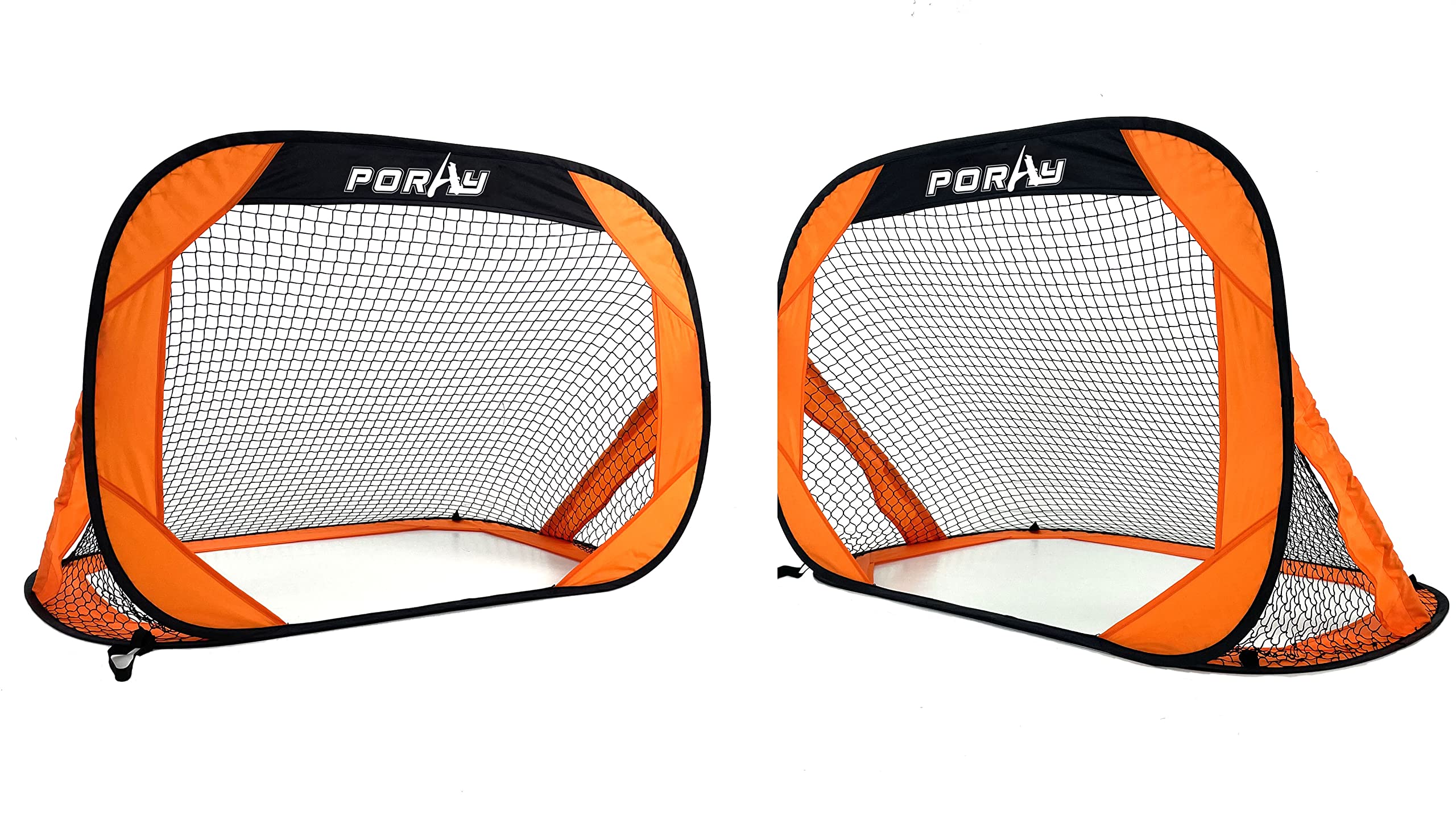 porayhut 4FT Pop Up Kids Soccer Goal and Ball Sets Portable Soccer Net for Training Easy Assembly with Compact Carrying Bag Gift Idea for Toddlers with Pump and 8 Stakes