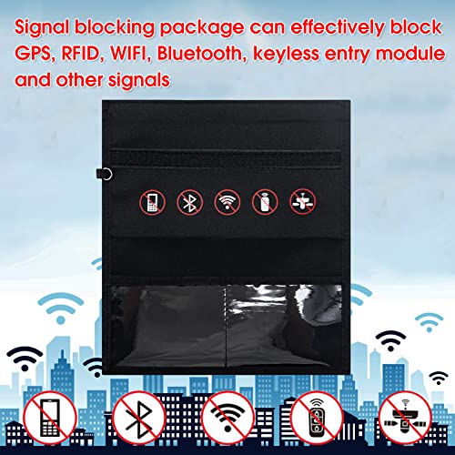 Faraday Bag Car Key Fob Protector,Signal Blocking Bag Mobile Phone Anti-Radiation Pouch Signal Shielding Bag Faraday Cage Car Accessories