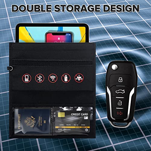 Faraday Bag Car Key Fob Protector,Signal Blocking Bag Mobile Phone Anti-Radiation Pouch Signal Shielding Bag Faraday Cage Car Accessories