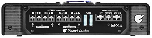 Planet Audio AC2400.4 Anarchy Series Car Audio Amplifier - 2400 High Output, 4 Channel, Class A/B, High/Low Level Inputs, High/Low Pass Crossover, Bridgeable, Full Range, For Stereo and Subwoofer