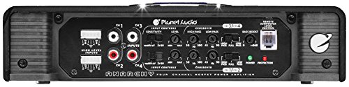 Planet Audio AC2400.4 Anarchy Series Car Audio Amplifier - 2400 High Output, 4 Channel, Class A/B, High/Low Level Inputs, High/Low Pass Crossover, Bridgeable, Full Range, For Stereo and Subwoofer