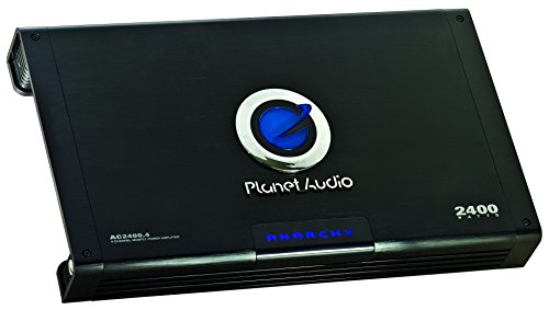 Planet Audio AC2400.4 Anarchy Series Car Audio Amplifier - 2400 High Output, 4 Channel, Class A/B, High/Low Level Inputs, High/Low Pass Crossover, Bridgeable, Full Range, For Stereo and Subwoofer