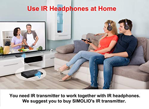 SIMOLIO Compatible with uConnect VES Dodge Grand Caravan & Chrysler Town & Country & Jeep Wireless Headphones (2 Pack) OEM IR Car Headsets 2006 2007 2011 2012 2013 2014 2015 2016 2017 2018 2019