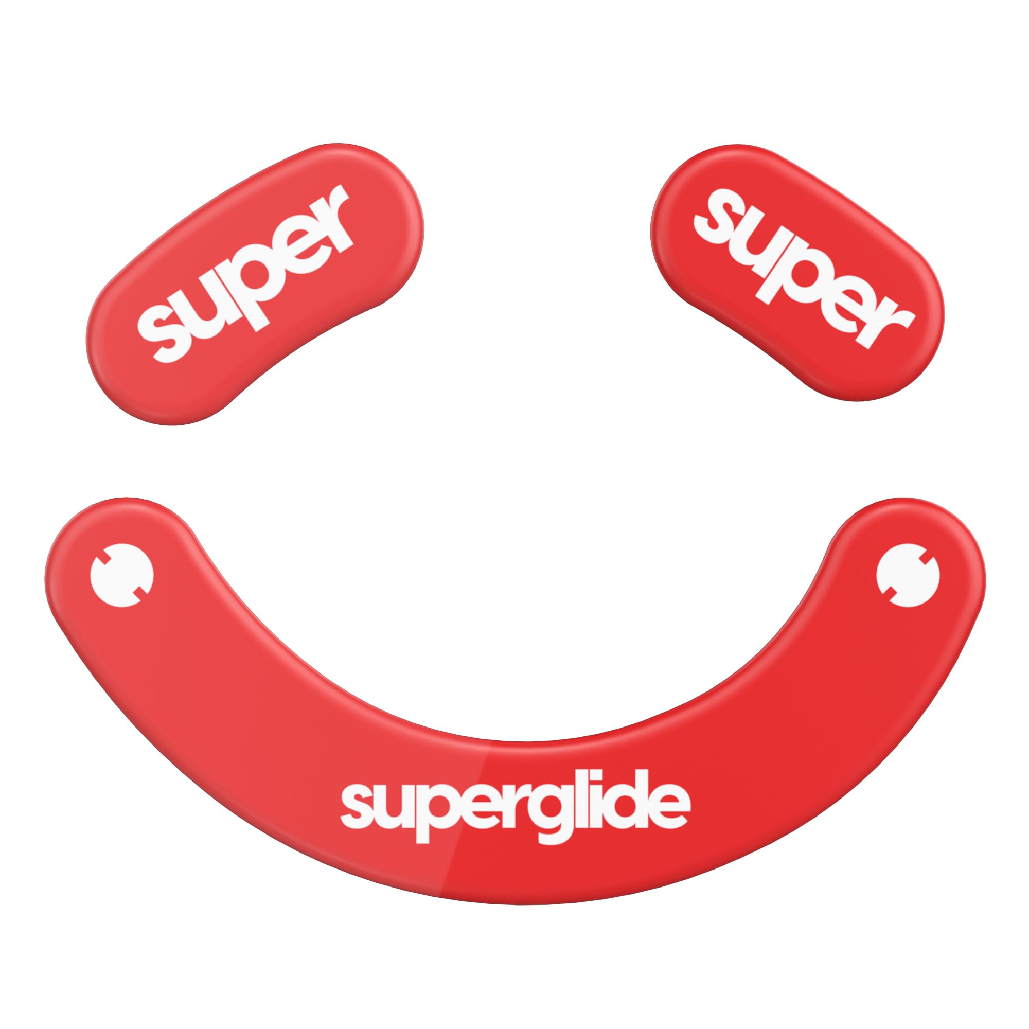 Superglide2 - New Controllable Speed Textured Surface Smoothest Mouse Feet/Glides Made with Ultra Strong Glass Smooth and Durable Sole for Razer DeathAdder V3 Pro [Red]